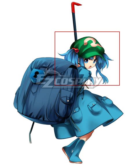 Perruque Cosplay Kawashiro Nitori Bleue Touhou Project