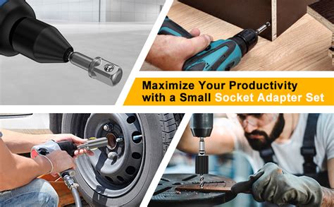 Katerk Socket Adapter Set Drill Socket Adapter 10 Pack Impact Driver Socket