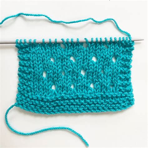 Stitch Pattern Staggered Eyelet Stitch La Visch Designs