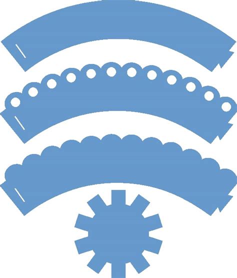 Scalloped Cupcake Wrapper Template