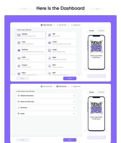 QR Code Generator SAAS Ui Ux Behance