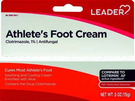 Leader Athletes Foot Antifungal Cream Full Prescription Strength