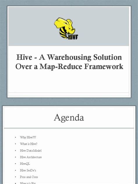 an introduction to hive a data warehouse infrastructure for hadoop