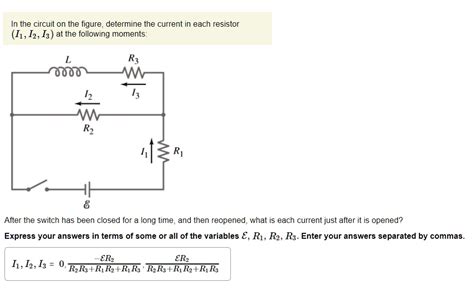 solved in the circuit on the figure determine the current in each