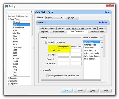 java variable naming code style in intellij stack overflow