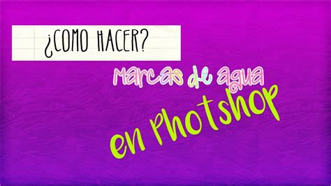 ¿como Hacer Marcas De Agua ¡2 Tipos De Marca De Agua Pau Editions
