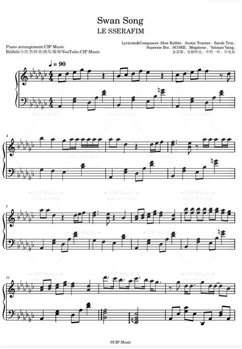 Le Sserafim Swan Song Sheets By Cip Music