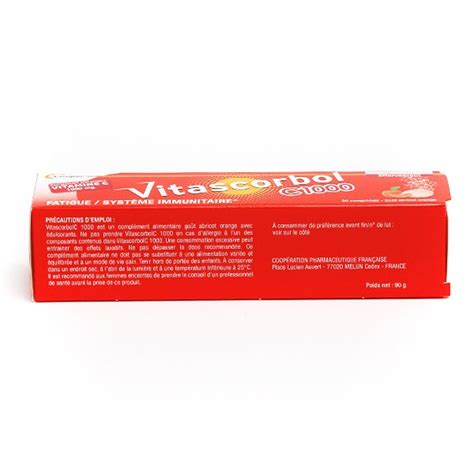 Vitascorbol Vitamine C 1000 Mg Comprimés Effervescents Goût Orange