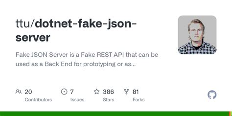 Github Ttudotnet Fake Json Server Fake Json Server Is A Fake Rest