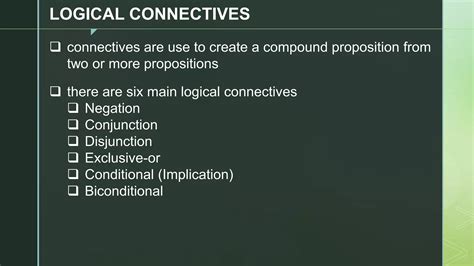 Formal Logic Lesson 2 Logical Connectives Pdf