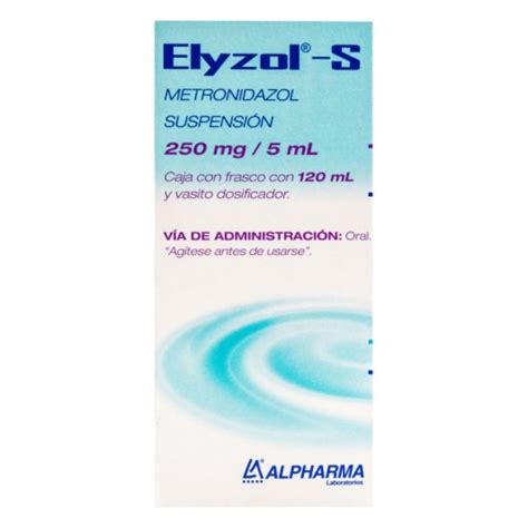Elyzol S Metronidazol 250 Mg 5 Ml Suspensión Frasco Con 120 Ml