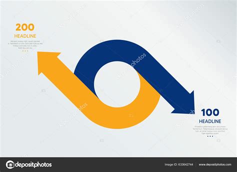 Arrow Infographic Scheme Chart Circle Divided Two Arrows Stock Vector Image By ©kubko 633642744