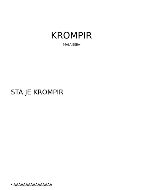 Krompir Pdf