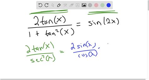 Solved Verify The Identity Sinx Sinxtan2x Tanxsecx Ive Done