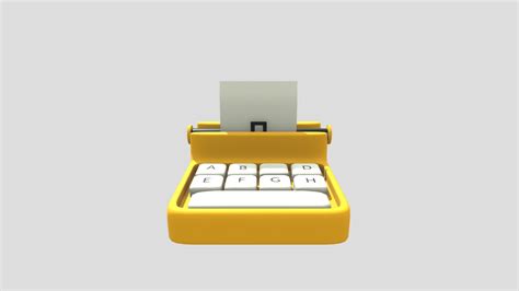 Typewriter Toon Model 3d Model By Mosaika Laracrosa [1574cf8] Sketchfab