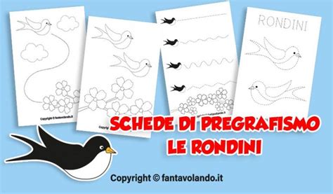 Schede Di Pregrafismo Di Primavera Tornano Le Rondini Fantavolando