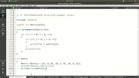 11 Multidimensional Array With Typedef Using C Youtube