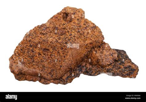Macro Shooting Of Geological Collection Mineral Piece Of Limonite