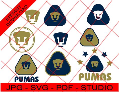 Club De Futbol Pumas Svg Los Pumas De La Unam Mexican Soccer Etsy