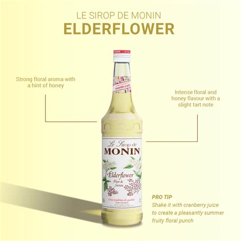 Monin Elder Flower Syrup 700ml Box Of 6