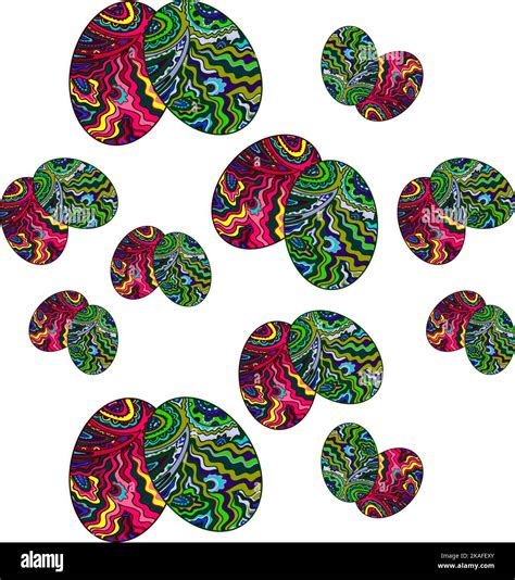 Happy Easter Colorful Decorative Card Vector Illustration Stock Vector