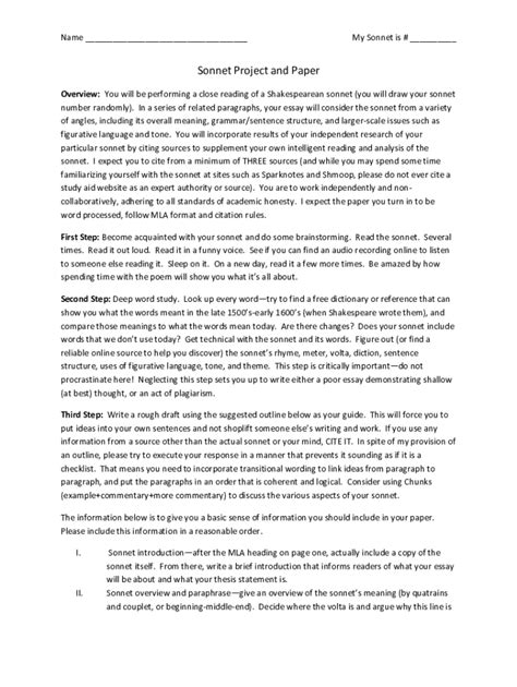 Fillable Online What Is A Sonnet The 6 Forms Explained Fax Email Print Pdffiller