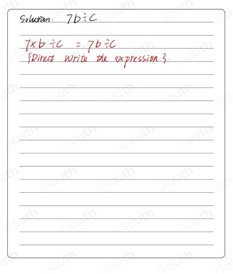 solved write an expression for the sequence of operations described below multiply 7 by b