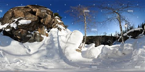 360° View Of Winter Krasnoyarsks Stolby Alamy