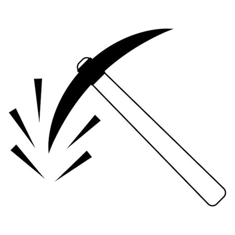 Premium Vector Pickaxe With Shards Symbol Mining Cryptocurrency Vector Sign Of The Pickaxe Of