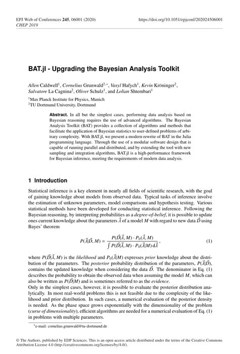 Pdf Batjl Upgrading The Bayesian Analysis Toolkit
