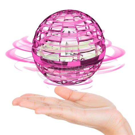 Bola Spinner Voadora Led Divertido Boomerang Drone Rosa