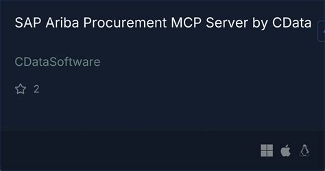 Sap Ariba Procurement Mcp Server By Cdata By Cdatasoftware Glama
