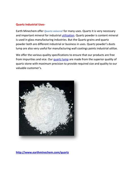 Ppt Quartz Powder In India Powerpoint Presentation Free Download