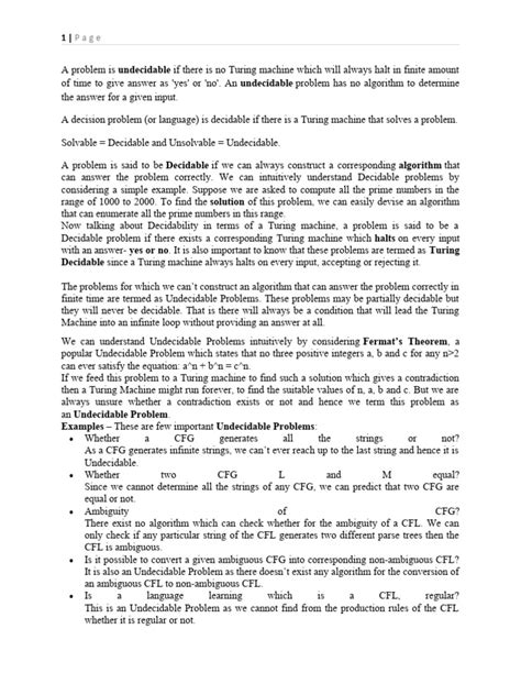 Undecidability Document Pdf