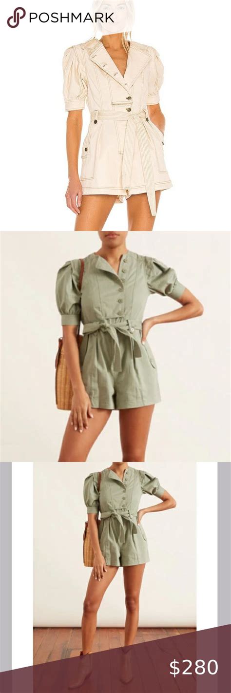 Ulla Johnson Carmine Romper In Sage Green Ulla Johnson Clothes