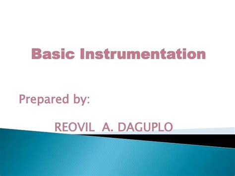 Ppt Basic Instrumentation Powerpoint Presentation Free Download Id