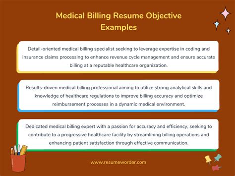 34 Medical Billing Resume Objective Sample Statements Resumeworder