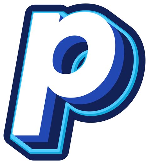 Bold 3d Blue Lowercase Letter P 22351897 Png
