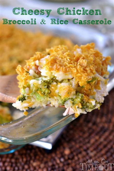 Cheesy Chicken Broccoli And Rice Casserole Mom On Timeout Recipe