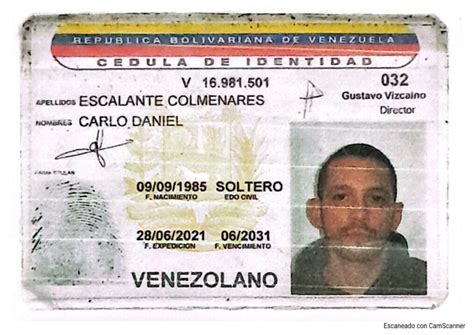 Cédula Daniel Escalante Pdf