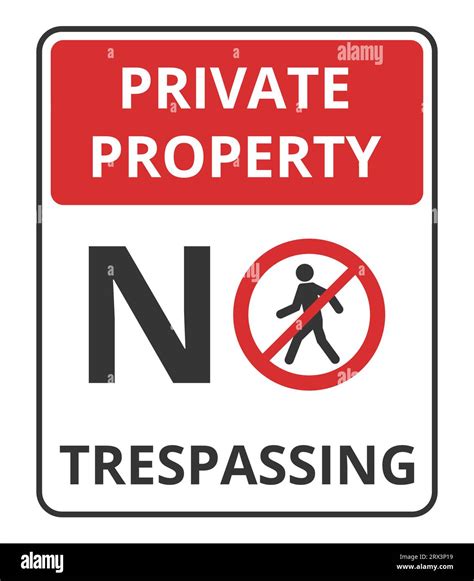 Forbidden Entry Private Property Stock Vector Images Alamy