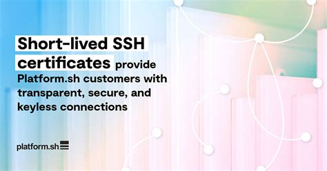 ssh certificates for secure authentication platform sh