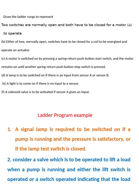 Ladder Program Example Pdf