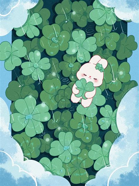 四叶草幸运兔 花瓣网