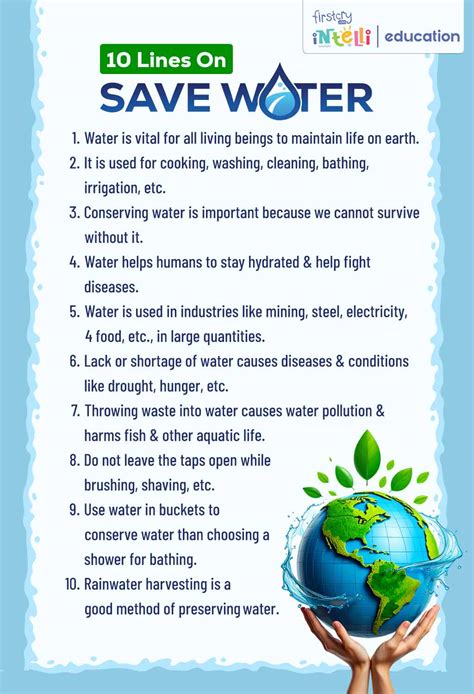 Five Ways To Save Water For Class 3