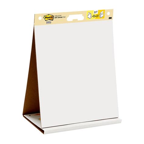Super Sticky Tabletop Easel Pad With Dry Erase Surface 20 Sheets 20