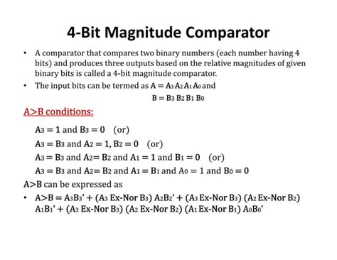Magnitude Comparator And Types Of Mc Pdf Programming Languages