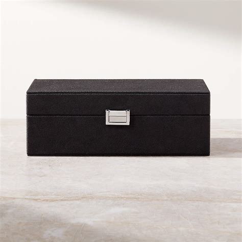 Black Cane 3 Drawer Jewelry Box Cb2