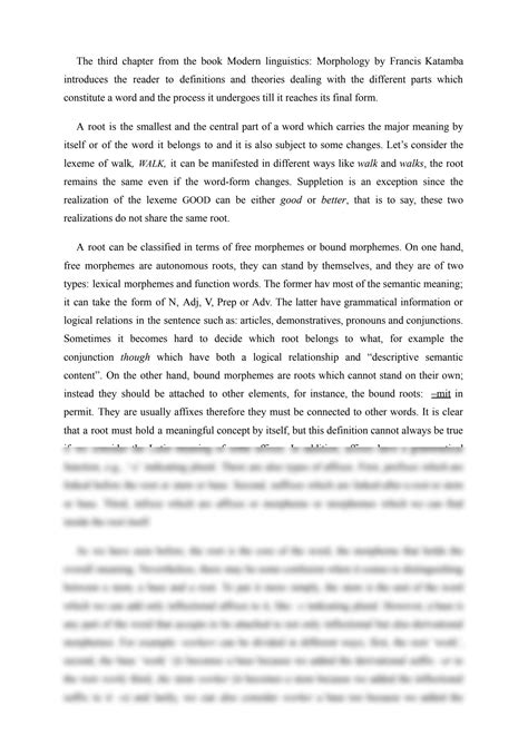 Solution Chapter 3 Types Of Morphemes Modern Linguistics Morphology