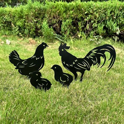 Jxcbxj Chicken Farm Art Garden Decorationlifelike Chicken